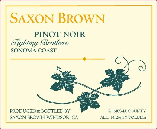 Saxon Brown Fighting Brothers Pinot Noir – PlumpJack Wine and Spirits
